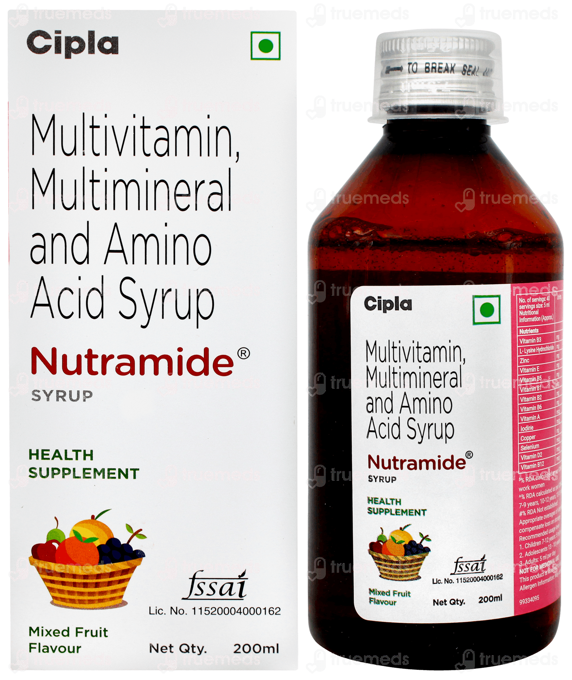 Buy Nutramide Mixed Fruit Flavour Syrup 200ml in Medicines | Best ...