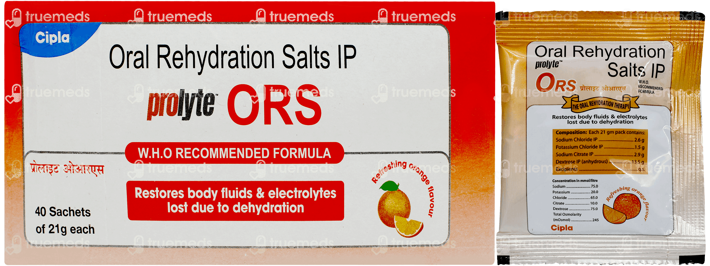 Buy Prolyte Ors Orange Flavour Sachet 21gm in Medicines | Best Health ...