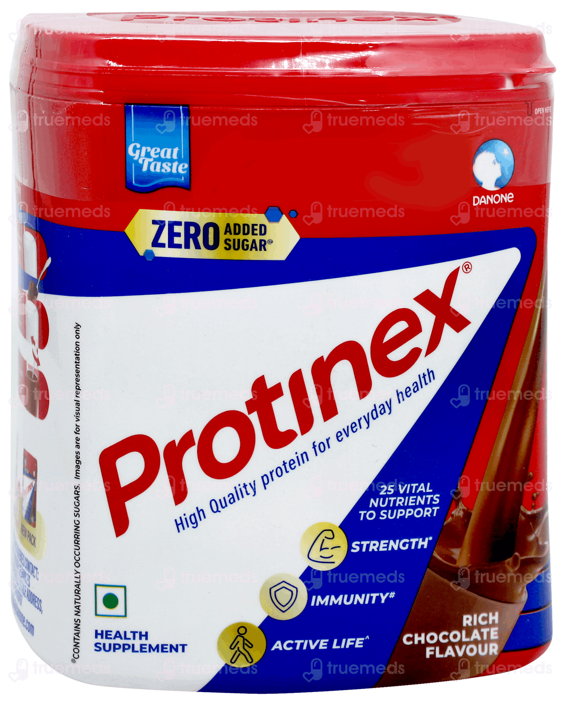 Buy Protinex Rich Chocolate Flavour Zero Added Sugar Powder Jar 400gm ...
