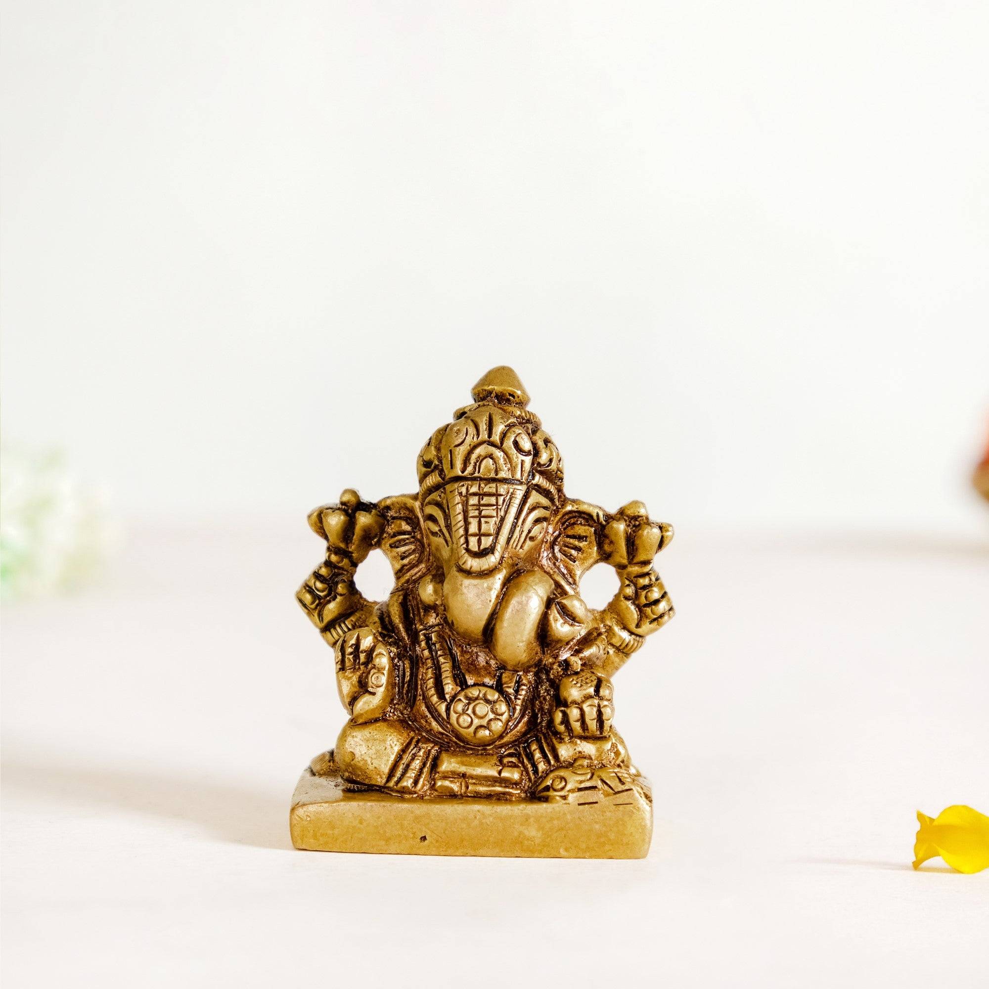 Buy Ganpati Bappa Murti Showpiece 4cm in Kitchen Accessories | Best ...