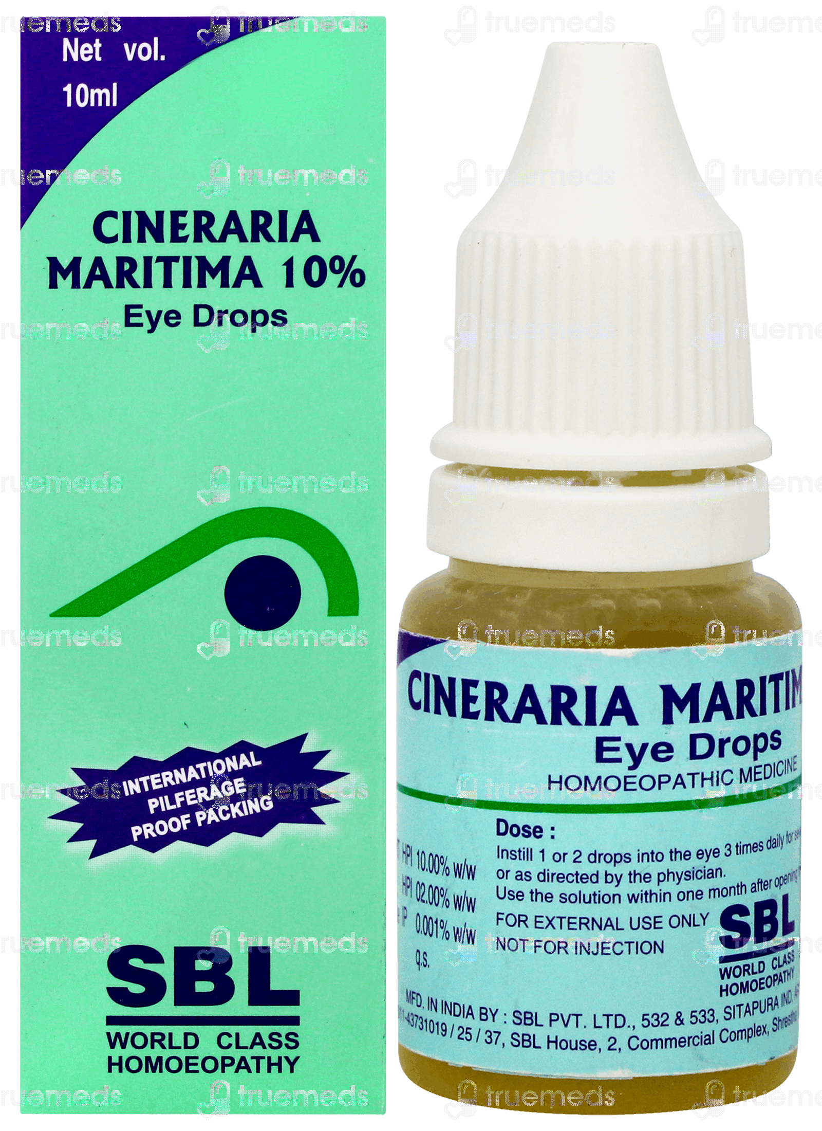 Buy Sbl Cineraria Maritima 10% Eye Drops 10ml in Medicines | Best ...