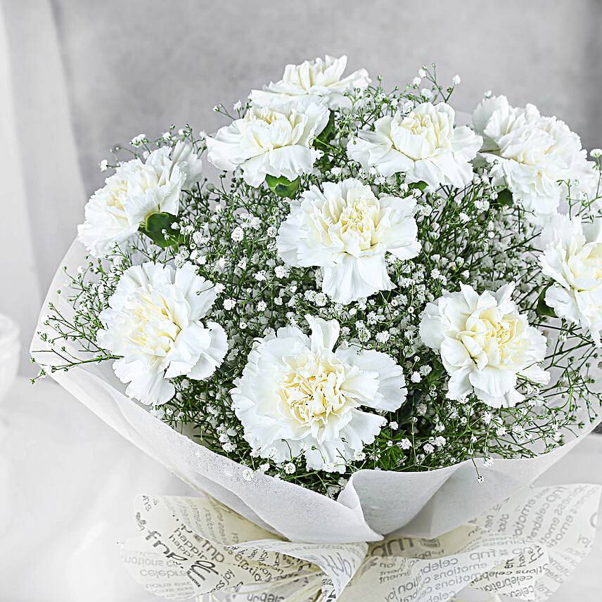 Buy True Beauty Carnations Bouquet in Flowers | Best Home Decor on Plumint