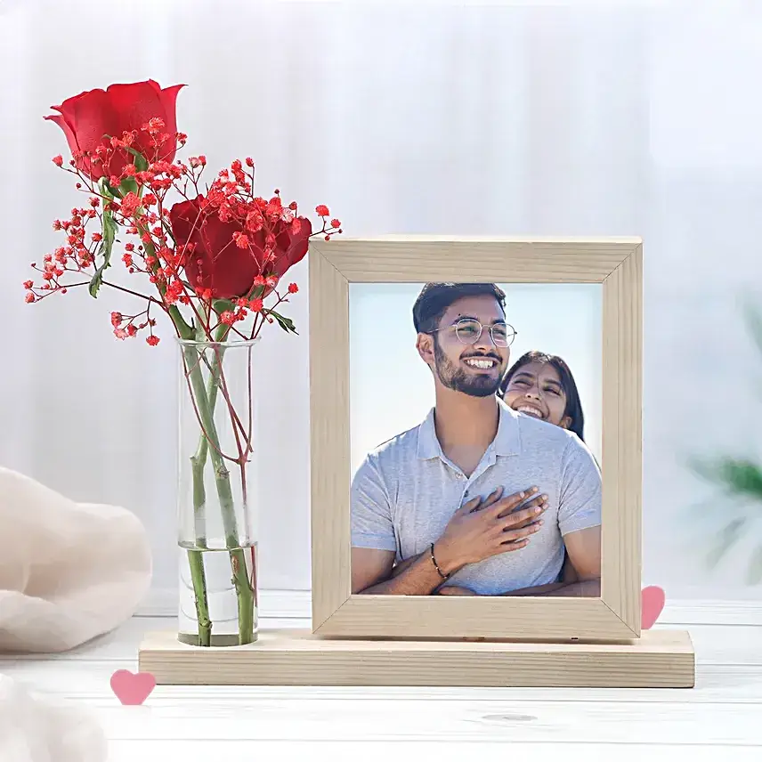 Buy Virtual Hug Personalised Frame in Flowers | Best Home Decor on Plumint