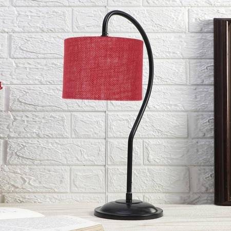 Buy Maroon Jute Curvy table lamp with Iron Base (SP11) in Home ...