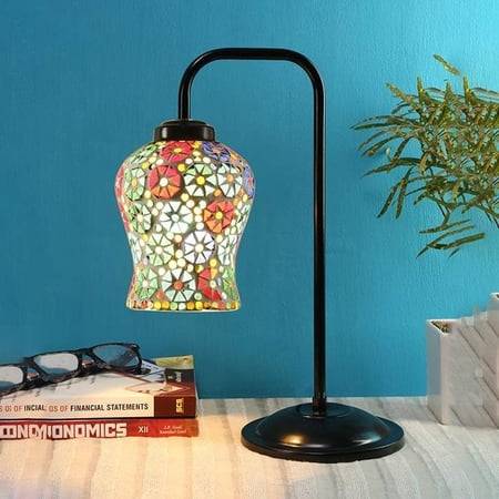 Buy Trinity Multi color Mosaic Glass Iron Table Lamp in Home ...